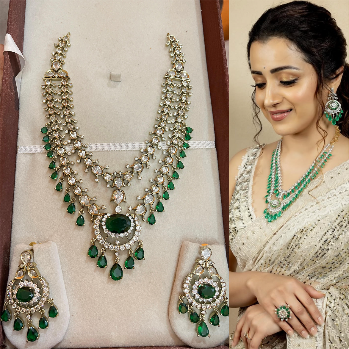 Trisha emerald jewelry – Kichu collection